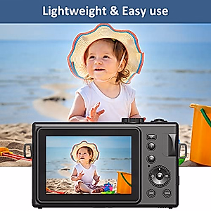 Kids Digital Camera, FHD 1080P 24MP Compact Camera, 1500mah Rechargeable Camera 3.0 inch Screen Photography Camera, Portable Camera for Children, Beginners, Boys & Girls