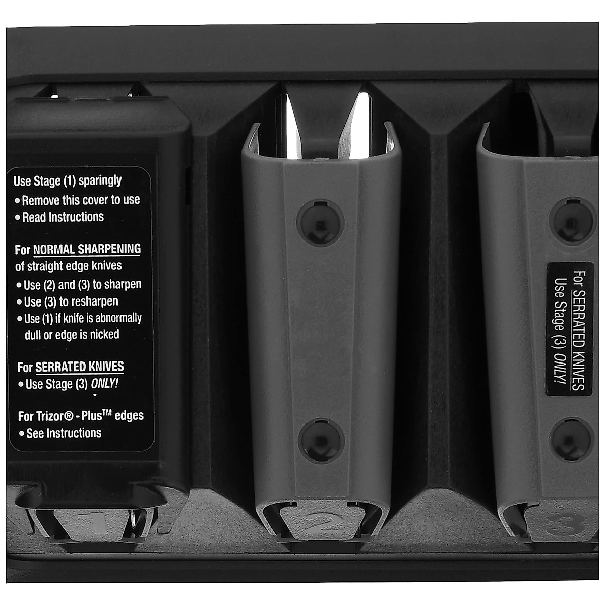 Chef’sChoice Edge Select Diamond Hone Professional Knife Sharpener for Straight and Serrated Knives with Precision Angle Control, One Size, Gray