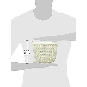 Curver Basket Knit Round 3L, Oasis White, 20.5 x 19.5 x 16 cm