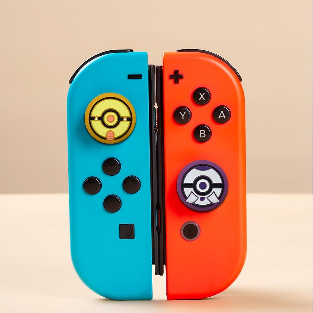 PERFECTSIGHT Switch Thumb Grips Caps, Cute Joystick Cap for Nintendo Switch/Switch Lite/Switch OLED, 4 Pcs Thumbstick Analog Stick Button Cover for NS Joycon Controller Accessories, 4 Color Ball C