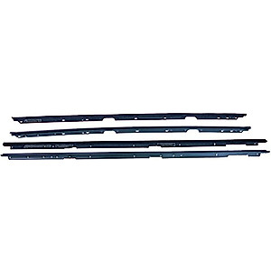 APDTY 134002 Door Window Dew Wipe Rubber Weatherstrip Seal includes Left & Right Inner & Outer Replaces 12394511, 12394510, 10124265, 10124264