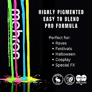 Mehron Makeup Paradise Makeup AQ Face & Body Paint (1.4 oz) (Martian – Neon Green/Green UV)