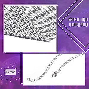 Fstrend Rhinestones Body Chains Chest Sparkly Crystal Bikini Bra Silver Halter Backless Party Rave Accessories for Women(Silver)