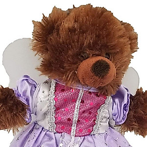 Stuffed Animals Plush Toy Outfit – Purple “Cinderella” Dress w/Wings 8”
