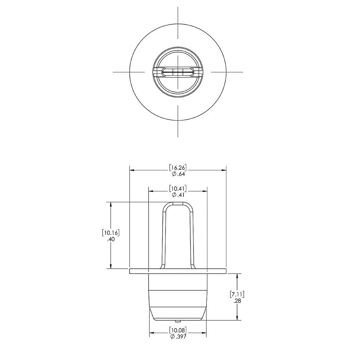 Caplugs QECP7/16Q1 Plastic Ergonomic Center Pull Tab Plug. ECP-7/16, TEO, Cap OD 0.64" Plug ID 0.41", Yellow (Pack of 1000)
