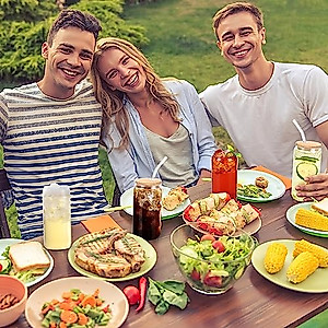 Moretoes 8pcs 16oz Glass Cups with Lids and Straws, Glass Iced Coffee Cups Drinking Glasses Set, Cute Tumbler Cup Boba Bottle for Jumbo Smoothie, Bubble Tea, Cold Brew,Soda, Juice