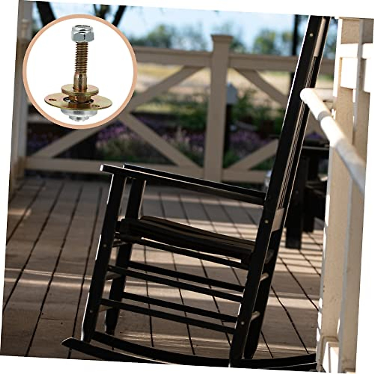 Veemoon 4pcs Rocking Chair Bearing Furniture Bolts Furniture Screws Gaming Chair Accessories Patio Chair Feet Screw Glider Rocker Parts Patio Chair Screws Iron Rocking Chair Part Leveling