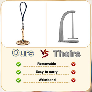 Portable Yarn Holder Kit, Wooden Yarn Spinner Wrist Yarn Holder Yarn Ball Minder Yarn Storage Organizer Knitting Supplies Crocheting Gift for Craft Lovers (Mandala)