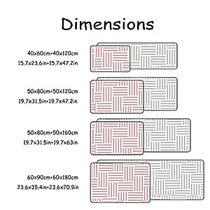SUN-Shine Watercolor Yellow Lemon Buffalo Plaid Kitchen Rug Set 2 Pieces Cushioned Kitchen Floor Mats Comfort Soft Standing Doormat, Non Slip Rugs and Runner Black White