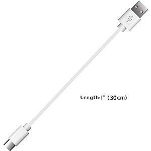 GEEKRIA USB Earbuds Short Charger Cable Compatible with Sony WI-XB400 WI-SP510 WF-1000XM5 WF-1000XM4 LinkBuds INZONE Buds Charger, USB to USB-C Replacement Power Charging Cord (1 ft/30 cm 2 Pack)