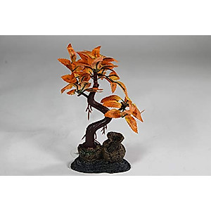 Penn-PLAX Deco-Replicas Bonsai Tree Aquarium Decoration – Orange – Safe for Freshwater and Saltwater Fish Tanks – 8” Height