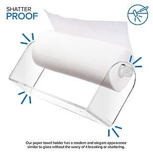 Acrylichomedesign Wall Mount Acrylic Paper Towel Holder,Clear