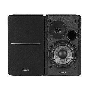 Edifier R1280DB Powered Bluetooth Bookshelf Speakers - Optical Input - Wireless Studio Monitors - 4 Inch Near Field Speaker - 42w RMS - Black (Renewed)