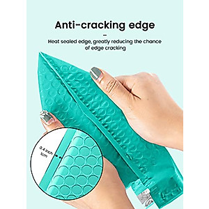 GSSUSA Teal Bubble Mailers, 4x8" Inches, 50 Pack, Usable Size 4x7" Bubble Mailers, Packaging for Small Business, Shipping Envelopes, Packaging Bags, Padded Envelopes, Shipping Supplies