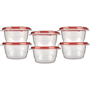 Rubbermaid TakeAlongs Small Bowl Food Storage Containers, 3.2 Cup, 2 Count (Pack of 3) Total 6 Containers