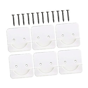 DOITOOL 6pcs Bracket Holder Heavy Duty Shower Curtain Tension Curtain Rods Circle Hooks Adhesive Curtain Rod Holder Wall- Mounted Shower Rods Holder Shower Curtain Tension Holder Fixture
