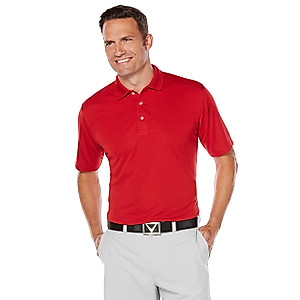 Callaway Men's Short Sleeve Core Performance Golf Polo Shirt with Sun Protection (Size Small-4X Big & Tall), Chili Pepper, 3X-Large