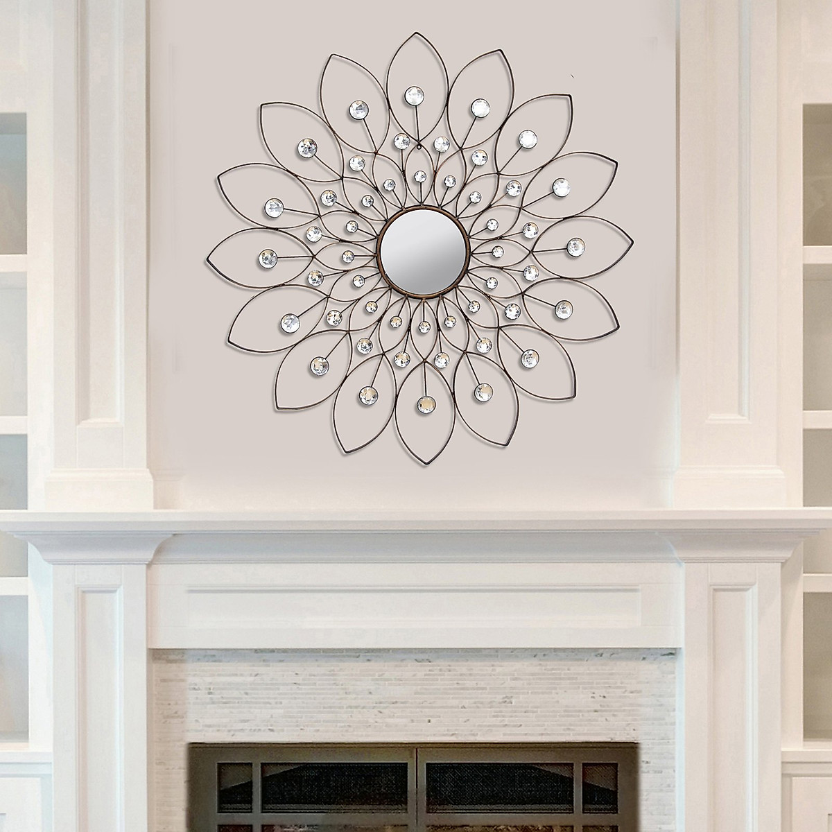 Stratton Home Decor Decorative Flower Mirror - adds Charm and Sophistication to Any Space