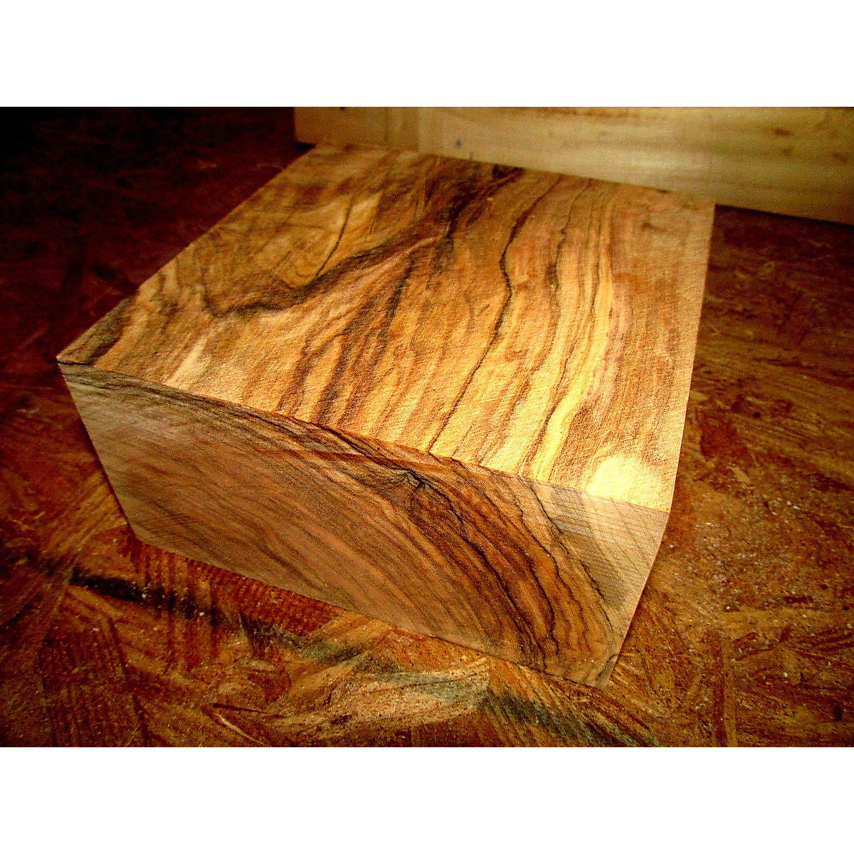 1 Piece of Beautiful Olive Bowl Blank Lathe Lumber Wood Turning 6 X 6 X 3"