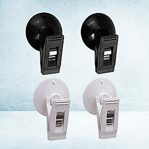 Wakauto 4PCS Suction Cup Clips Plastic Advertising Pop Display Cards Holder Curtain Clamp Storage for Car Auto