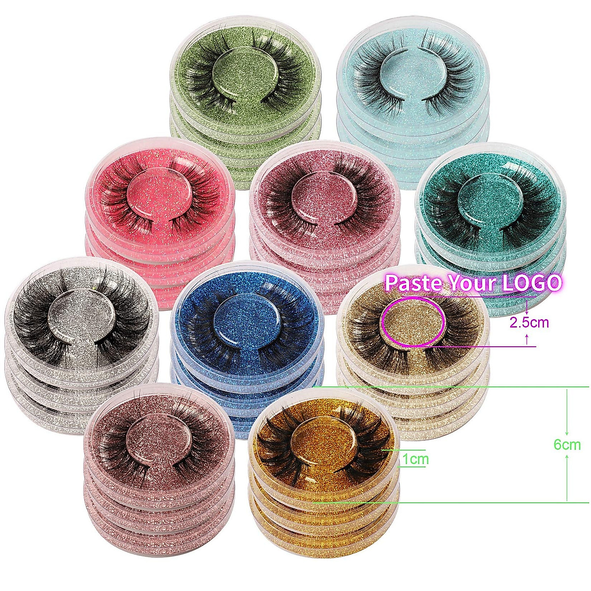 HeyAlice False Lashes Faux Mink Eyelashes 30 Pairs 10 Styles Wholesale Eye Lashes Pack 3D Volume Natural Look Wispy Fluffy Fake Eyelashes Bulk