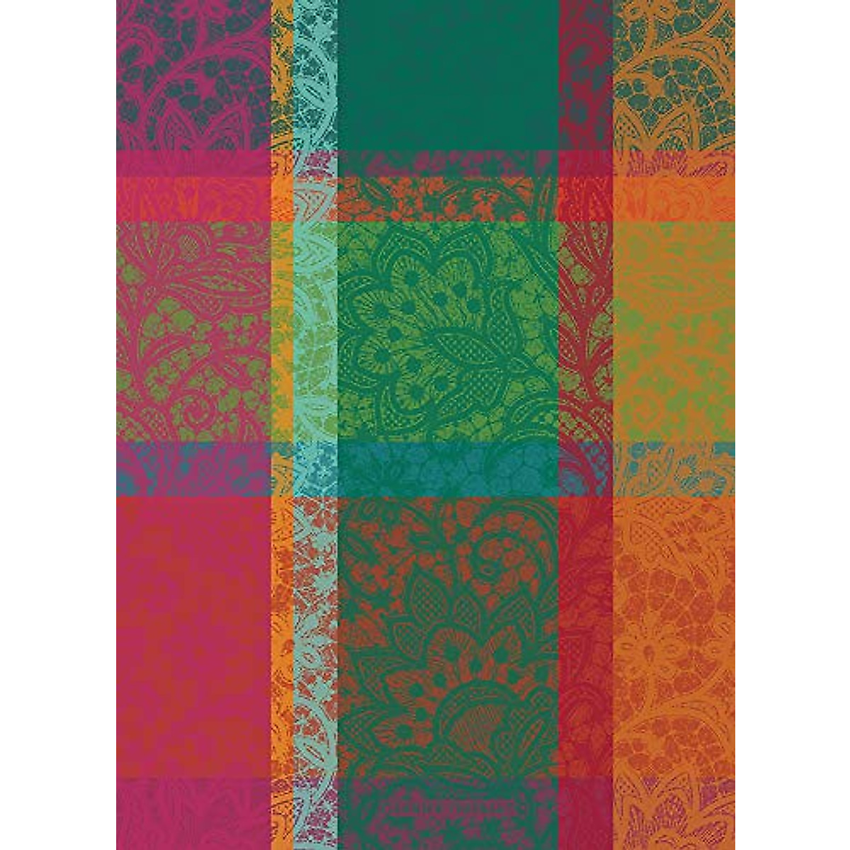 Garnier-Thiebaut Mille Dentelles Turquoise Kitchen Towel, 22"x30"