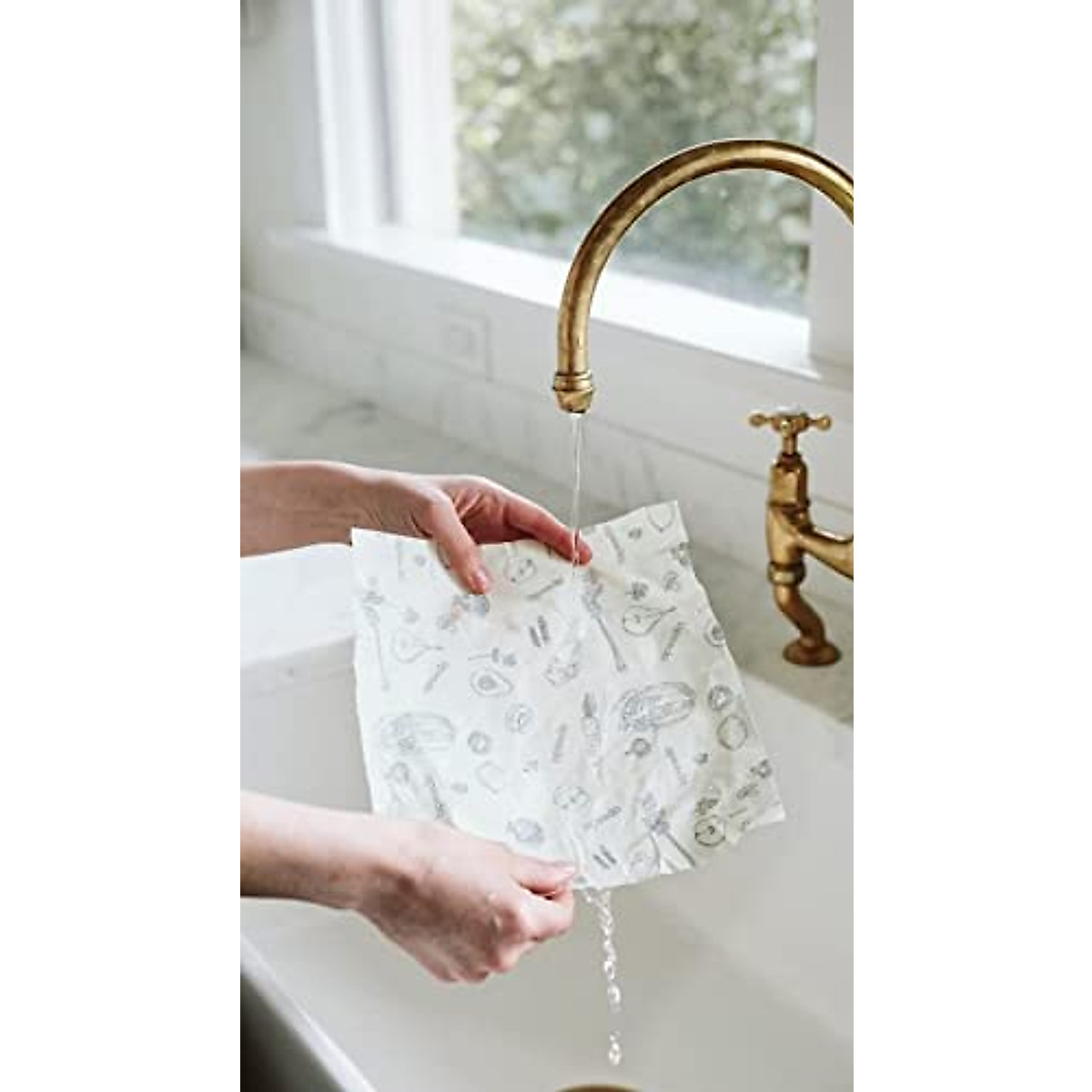 Abeego, The Original Beeswax Food Storage Wrap - Set of Five 7" Natural Small Square Sheets