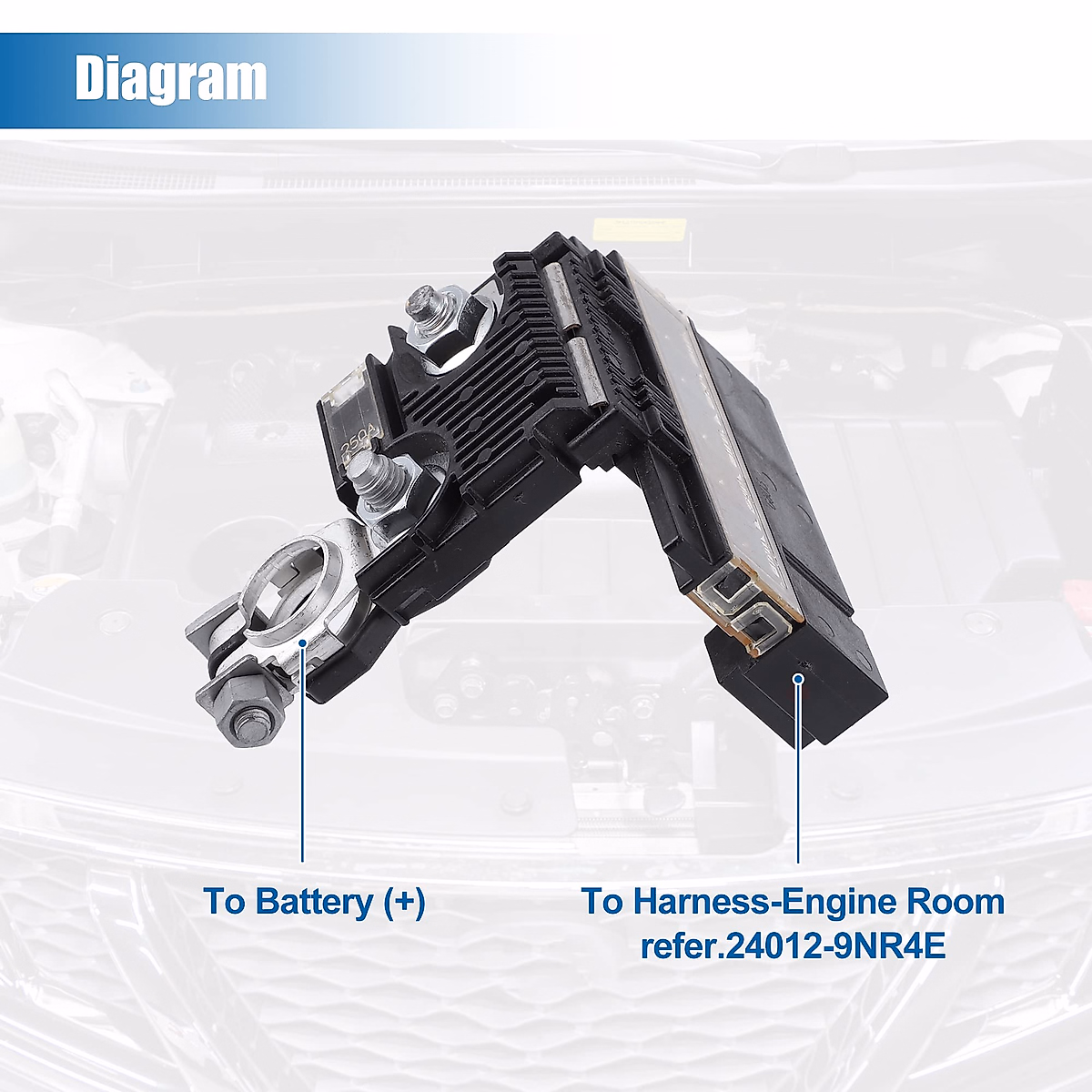 X AUTOHAUX 24380-3JA1A Multi Block Fuse for Nissan Altima Maxima Murano Pathfinder for Infiniti QX60 JX35 6 Circuit Automotive Circuit Fuses 243803JA1A