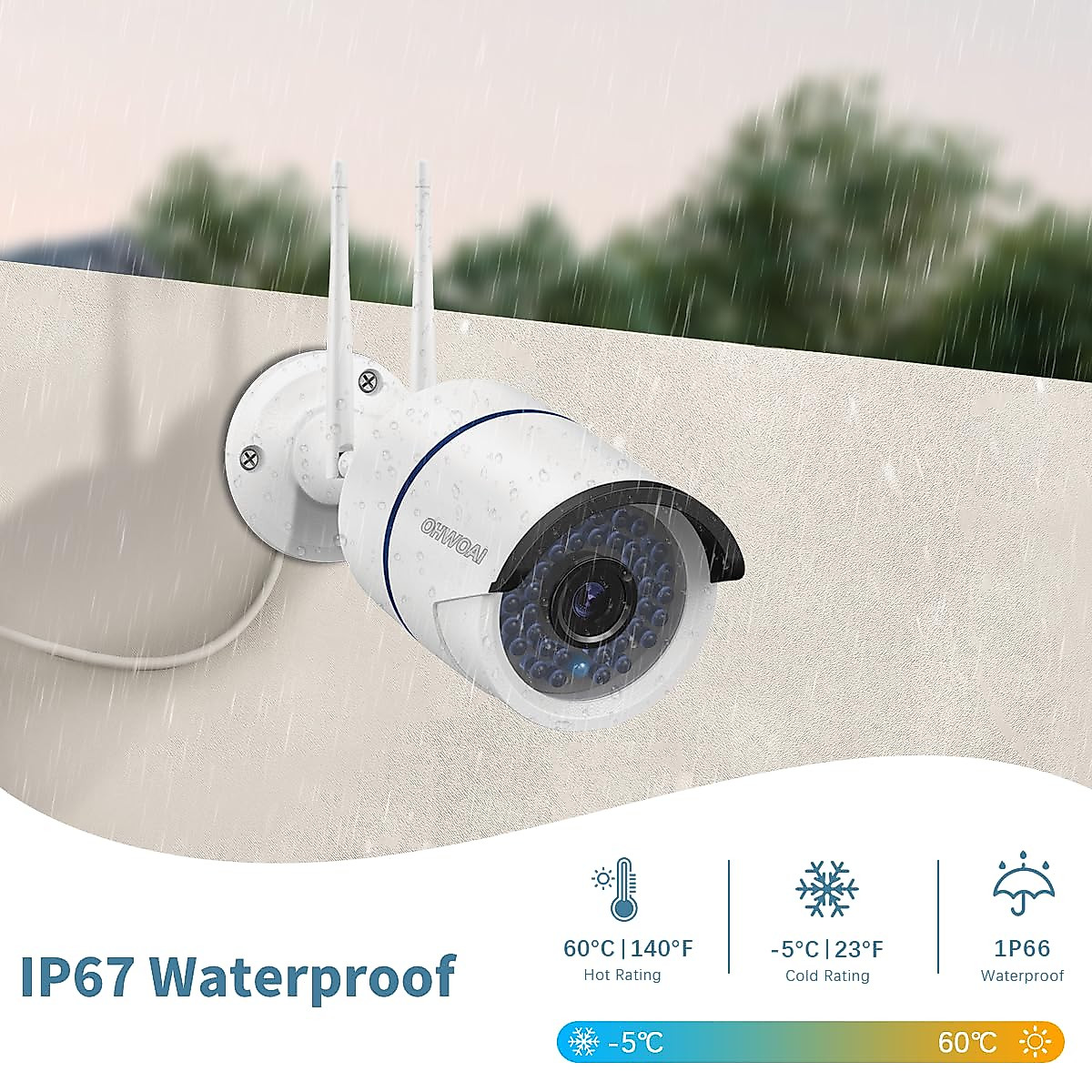 Wireless Security Camera System, Home Video Surveillance,3.0MP Cameras for 24/7 Indoor Outdoor Recording (4Cams)