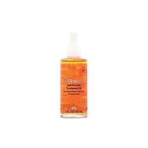 DERMA E Anti-Wrinkle Treatment Oil – Anti-Aging Face Oil with Vitamin A and Vitamin E – Fragrance Free Face and Neck Moisturizer for Youthful, Vibrant Skin, 2 oz