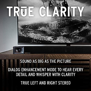 Klipsch Cinema 400 Sound Bar + 8Inch Wireless Subwoofer with HDMIARC,Black