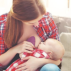 Lactation Massager for Breastfeeding, Pumping, 10 Vibration Modes for Improve Milk Flow, Breastfeeding Experience(Purple)