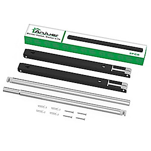 Anjuer Retractable Clothes Rack - Wall Mounted Folding Clothes Hanger Drying Rack for Laundry Room Closet Storage Organization, Aluminum, 2 Racks with Rod (Black)