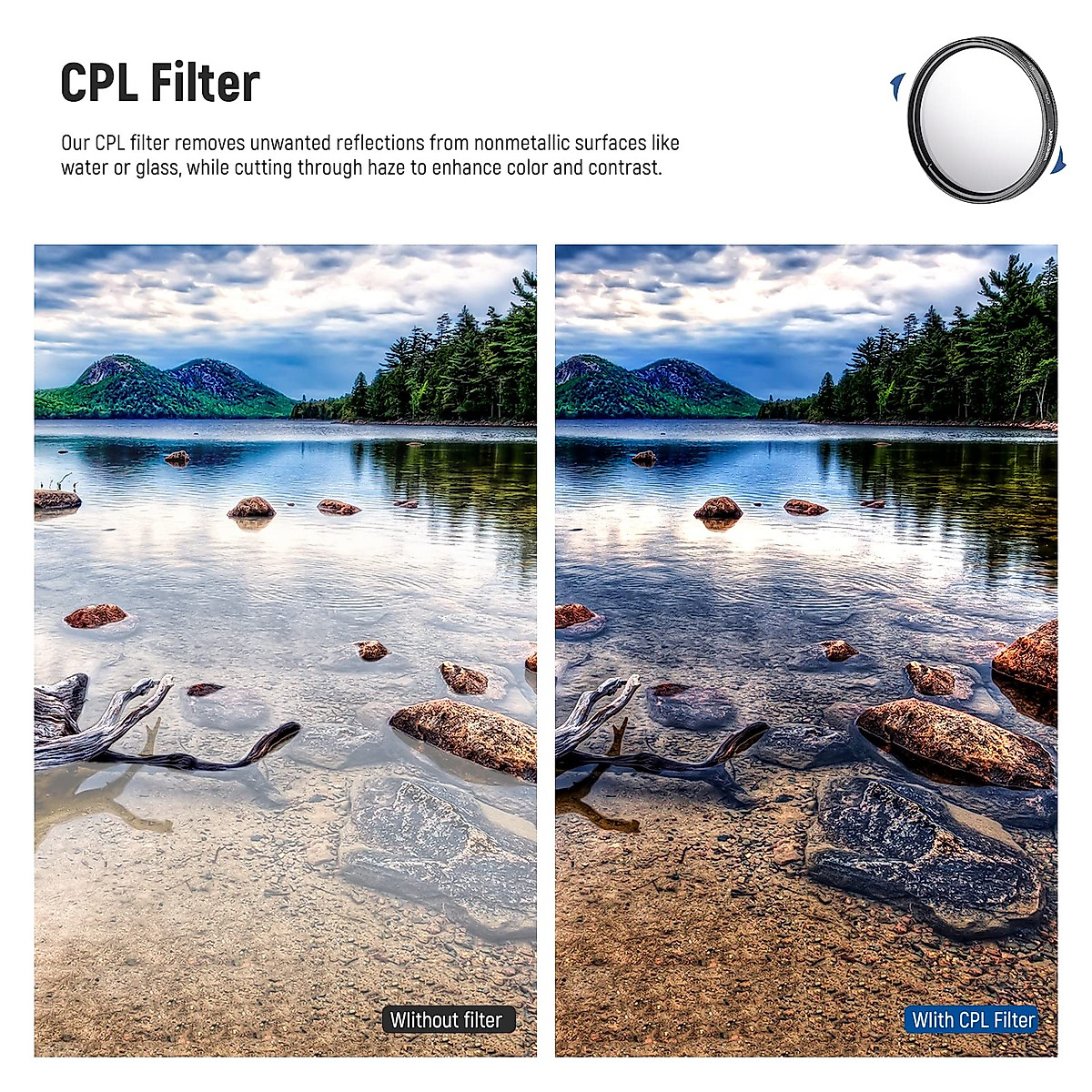 NEEWER 67mm ND/CPL/UV/FLD/Close Up Filter and Lens Accessories Kit with ND2 ND4 ND8, Close Up Filters(+1/+2/+4/+10), Tulip Lens Hood, Collapsible Rubber Lens Hood, Lens Cap, Filter Pouch