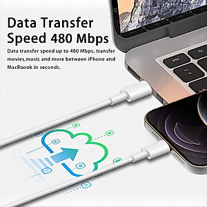 ILOUYU USB C Fast Charger, 3 Pack 20W USB-C Power Adapter with 3 Pack 6FT Type C to Lightning Cable for iPhone 14/13 Pro/13/12/12 Mini/12 Pro Max/11 Pro Max (Pink+Blue+White)