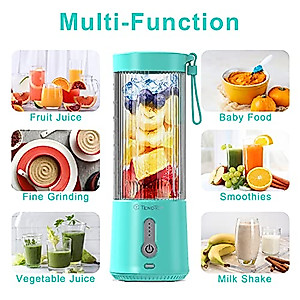 Smoothies Shake Blender with Powerful Blades, Personal Blender for Shakes and Smoothies, Portable Blender Mini Juicer for Kitchen Travel Gym Sports