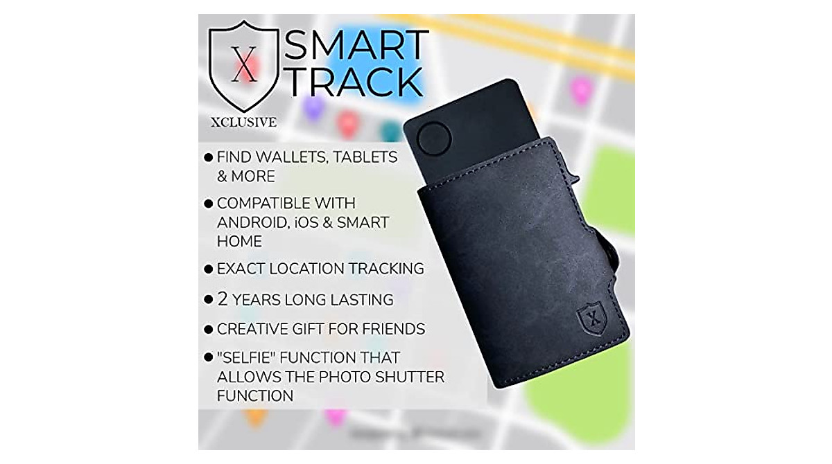 Xclusive Leather Slim Wallet with Tracker – Luxury & Utility