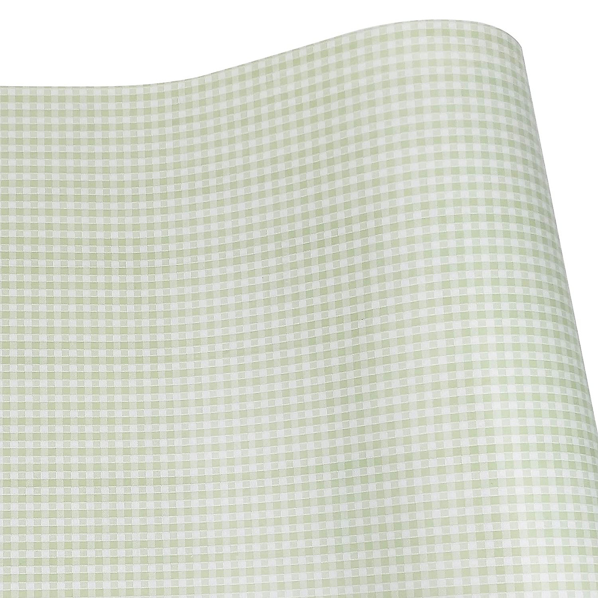 Yifely Green & White Checkered Pattern Tabletop Protect Paper Self-Adhesive Shelf Liner Coat Locker Decor 17.7 Inch by 9.8 Feet