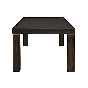 Signature Design by Ashley Hyndell Contemporary Dining Extension Table, Seats up to 8, Dark Brown