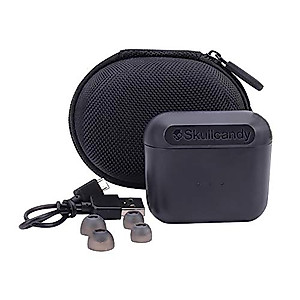 Aenllosi Hard Carrying Case Replacement for Skullcandy Indy Truly Wireless Earbuds (Black)