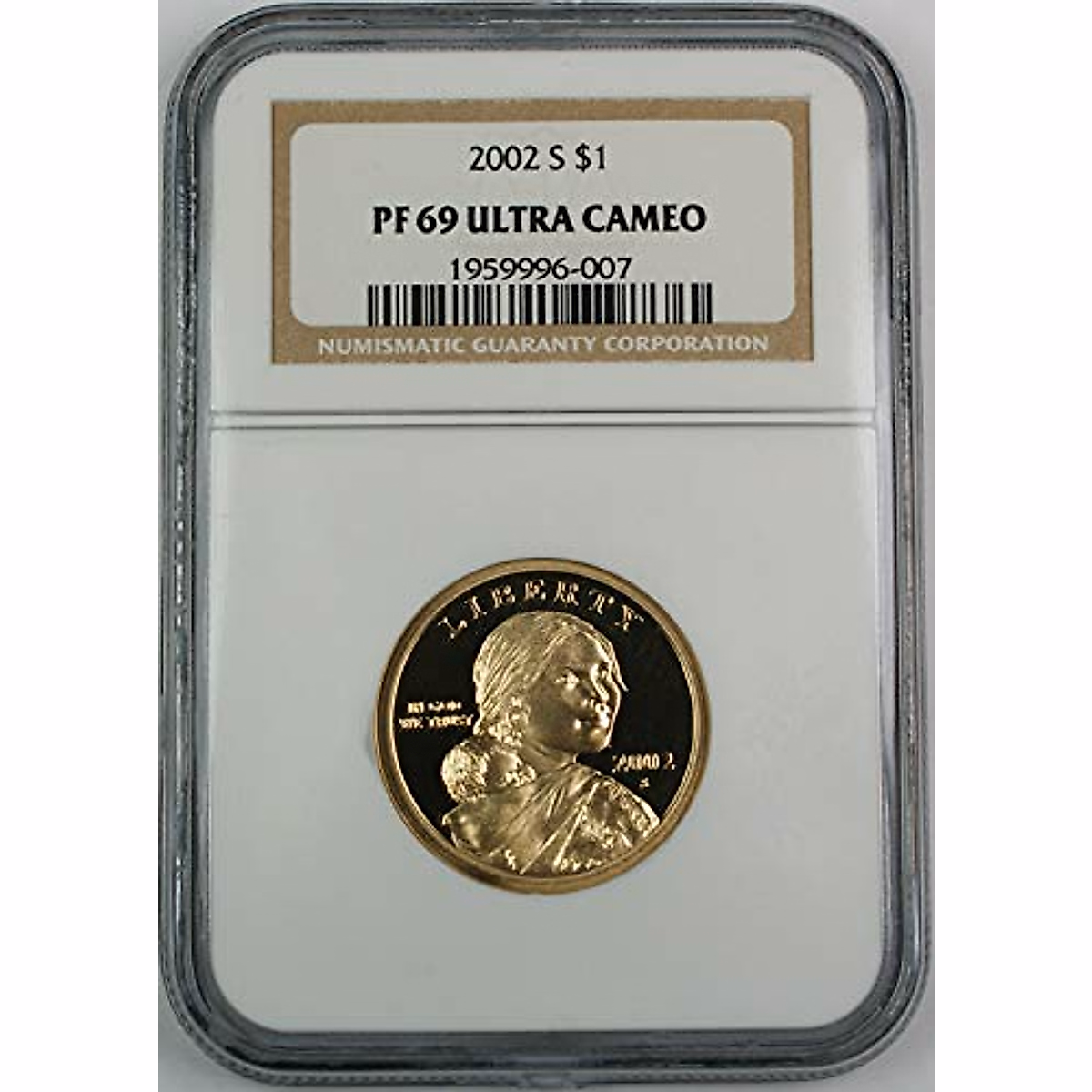 2002 S Native American Sacagawea Proof Dollar - Beautiful Coin - Professionally Graded - PR 69 Ultra Cameo - NGC