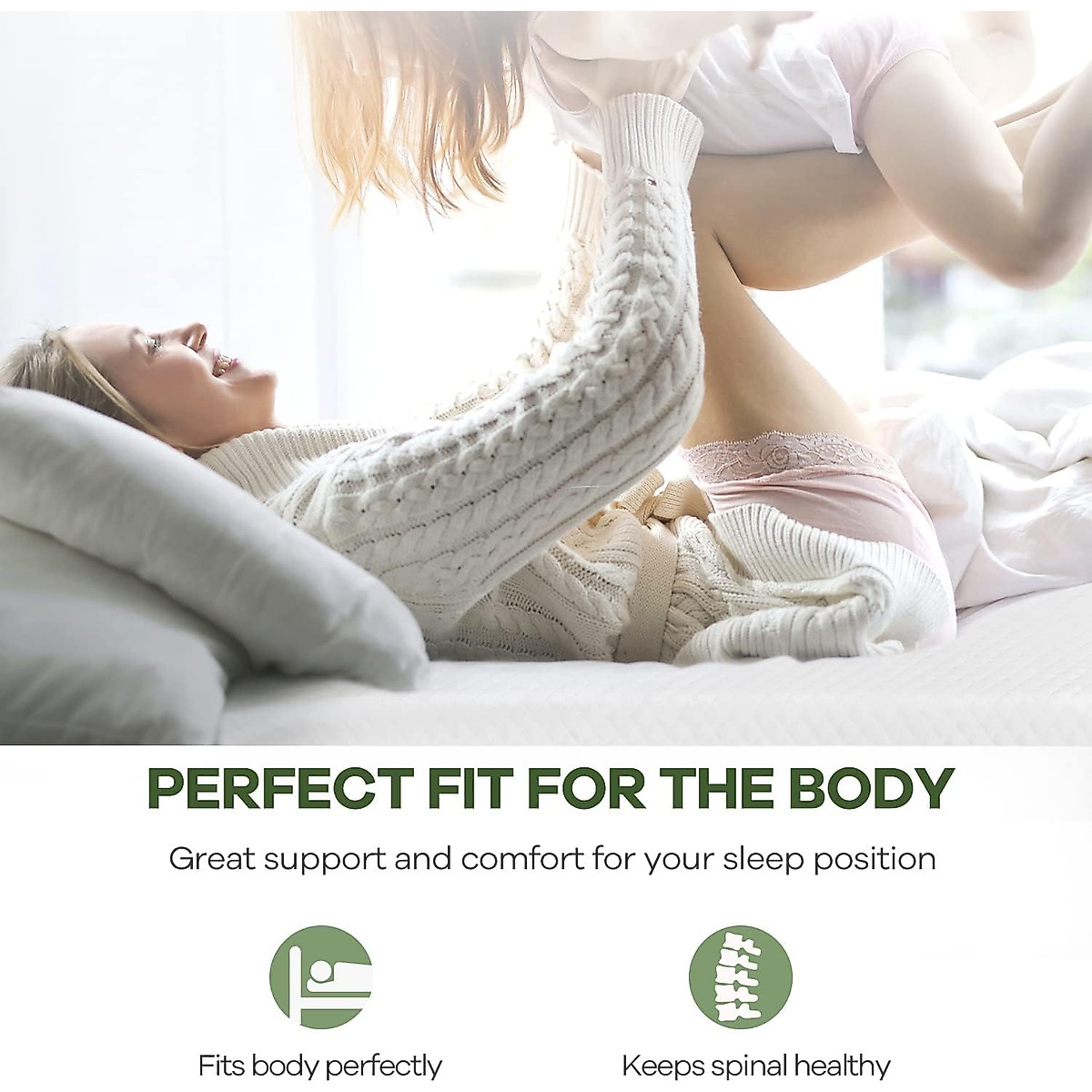 NChanmar 8 Inch Full Gel Memory Foam Mattress Pressure Relieving, Cooling Gel Foam, CertiPUR-US Certified, Bed-in-a-Box, White