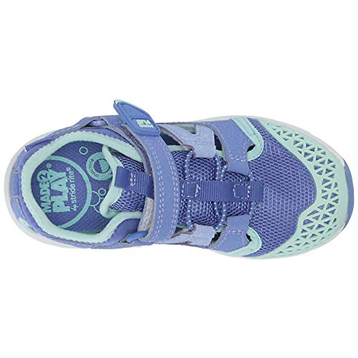 Stride Rite Baby-Girl's Made2play Nesta -Boy's Machine Washable Sandal Athletic Sneaker, Blue, 5 W US Toddler