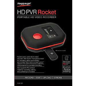 Hauppauge HD PVR Rocket Portable Stand Alone HD 1080p Video Game Recorder for Xbox One, Xbox 360, PS4, PS3 and PC Gaming Systems (1540)