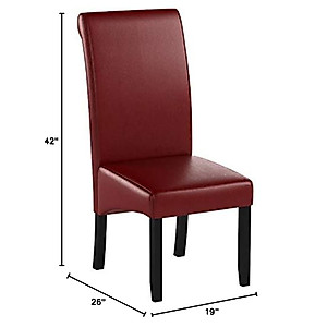 Monsoon Pacific Milan Faux Leather Dining Chairs (Set of 2), Red