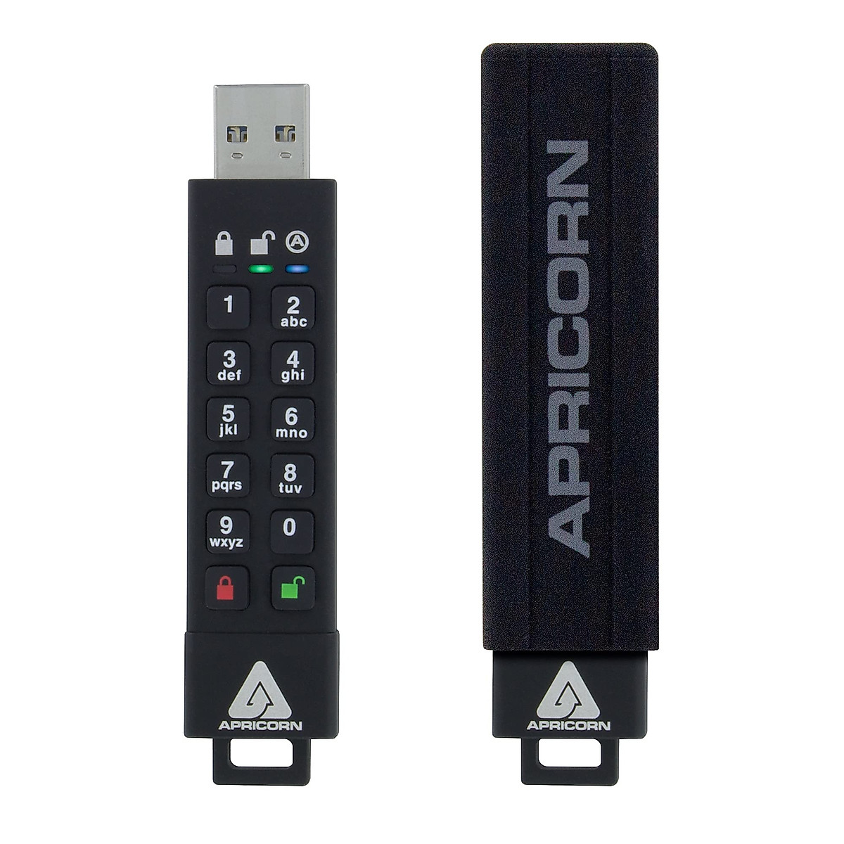 Apricorn 32GB Aegis Secure Key 3Z 256-bit AES XTS Hardware Encrypted FIPS 140-2 Level 3 Validated Secure USB 3.0 Flash Drive (ASK3Z-32GB),Black