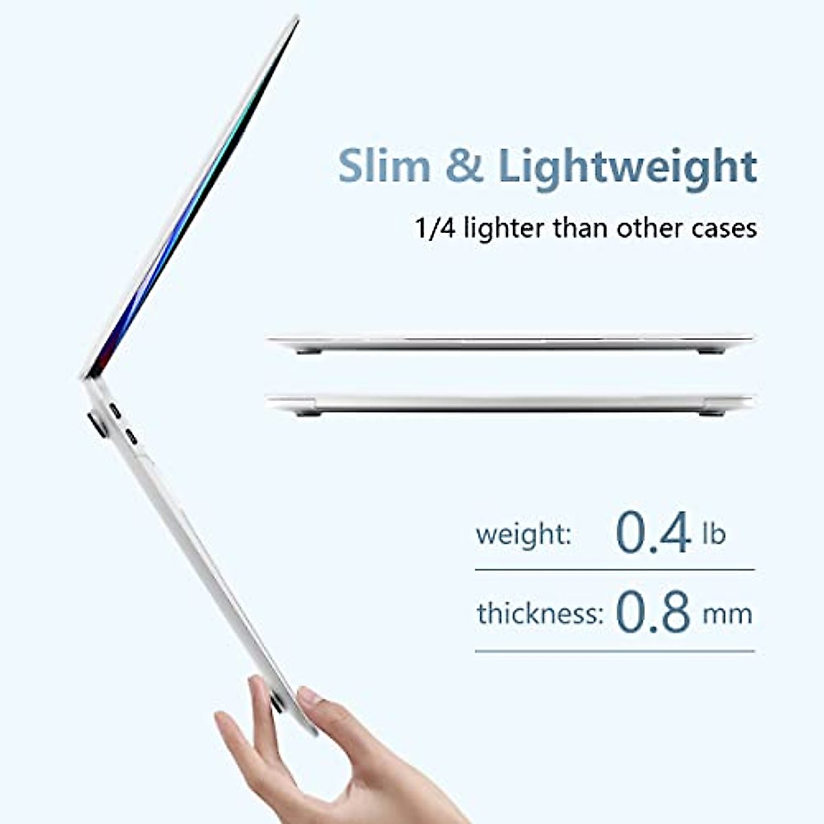 Batianda Designed Case for New M2 MacBook Pro 13 inch 2022 Release Model A2338 Upgrade Hard Ultra Thin Protective Shell Anti-Dirty with Keyboard Cover & Screen Protector, Colorful Deer