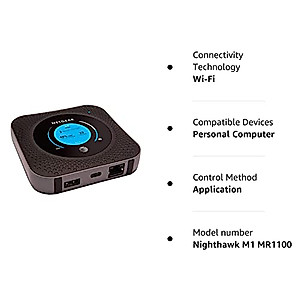 NETGEAR Wi Fi Nighthawk M1 MR1100 Mobile Hotspot Router for AT&T (Renewed), dual band