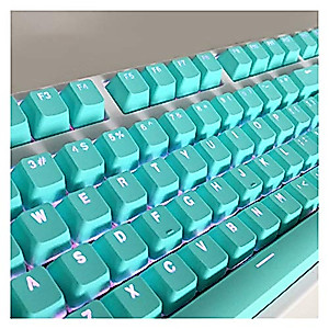 Gaming Mouse and Keyboard 104Pcs/Set PBT Universal Backlit Key Cap Keycaps for Cherry Mechanical Keyboard Computer Peripherals for Cherry/Kailh/Gateron (Color : White)