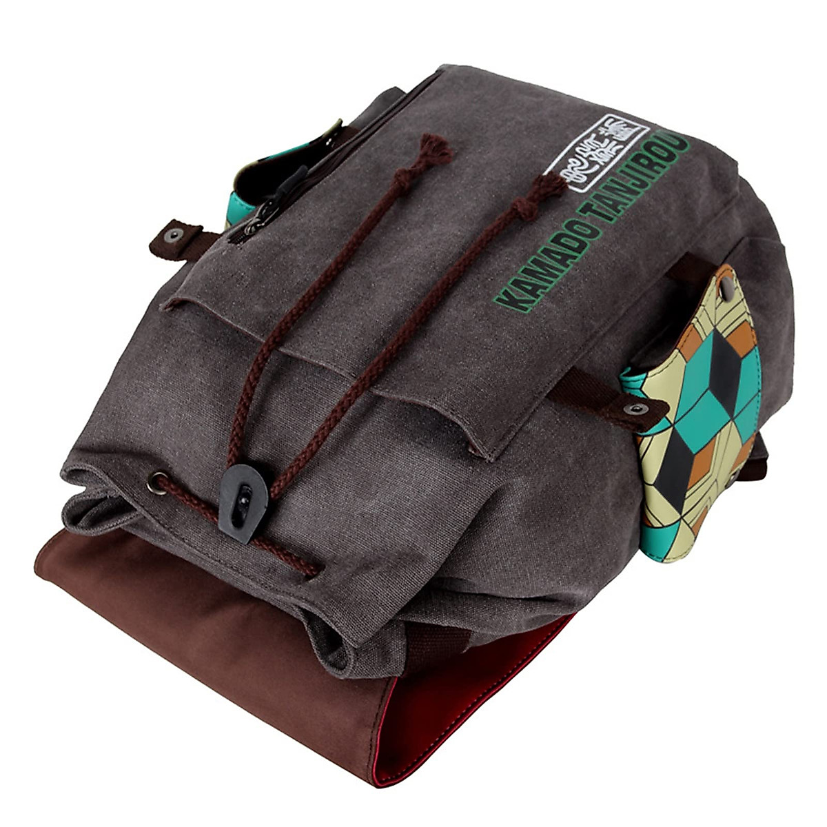 GLOOMALL Japanese Anime Backpack Canvas Shoulders bag Drawstring School Bag Travel Bag (Giyu Tomioka)